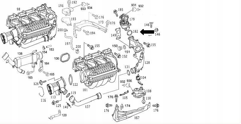 Oring EGR W203 C-kl,W211,W209 CLK OM646 0289971848 - 11064522681 ...