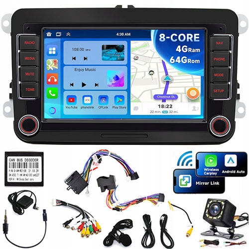 RADIO NAWIGACJA ANDROID VW PASSAT B6 B7 GOLF 5 6 TIGUAN TOURAN CADDY T5 T6 - 16425984331 ...
