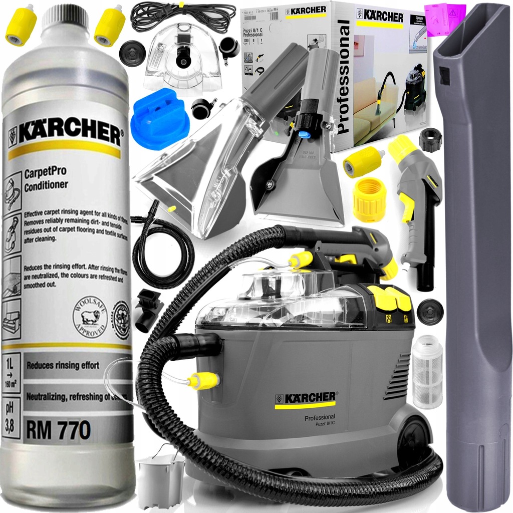 KARCHER PUZZI 8/1 ODKURZACZ PIORĄCY ZESTAW CHEMIA - 8330628150 ...