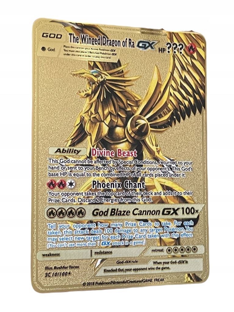 Złota METALOWA karta pokemon - DRAGON X00 HP - 13382280648 - oficjalne ...