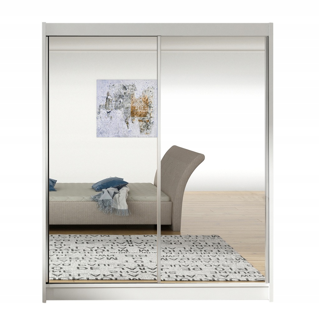 SZAFA PRZESUWNA Z LUSTREM Vito VI 150cm garderoba - 7819976097 ...