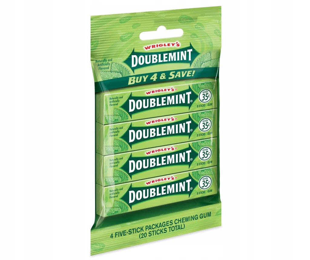 Guma Wrigley's Doublemint 20szt - 12875384389 - oficjalne archiwum Allegro