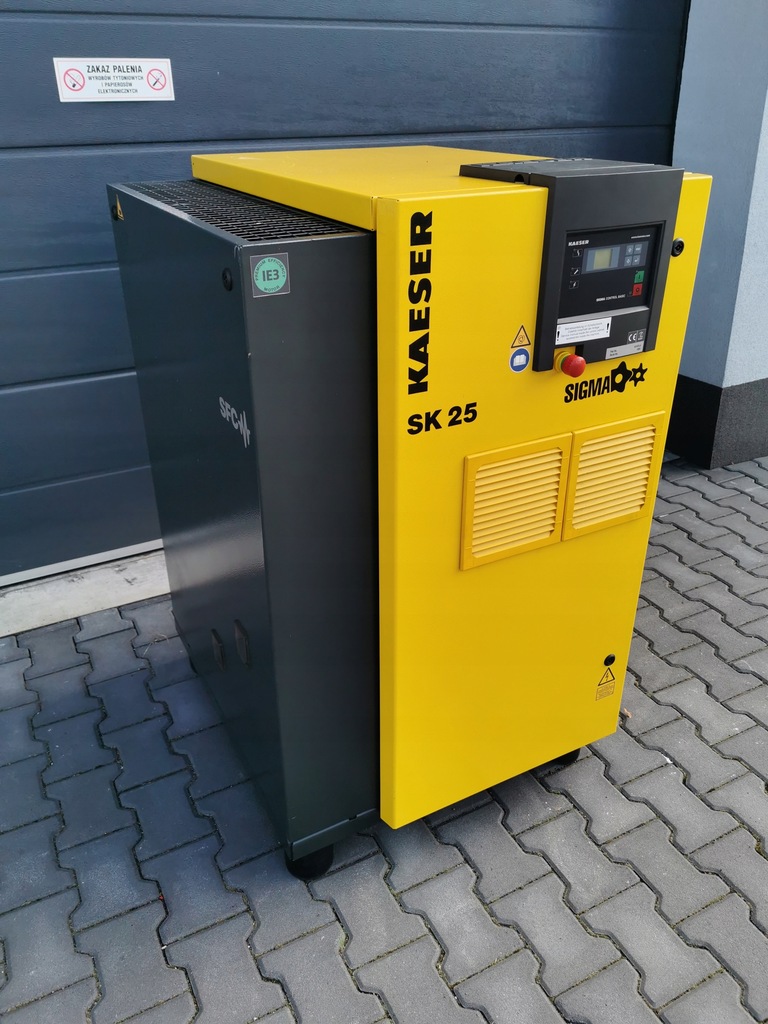 15kw +FALOWNIK KOMPRESOR ŚRUBOWY 2500L/MIN KAESER SK25 SFC 11 BAR ...