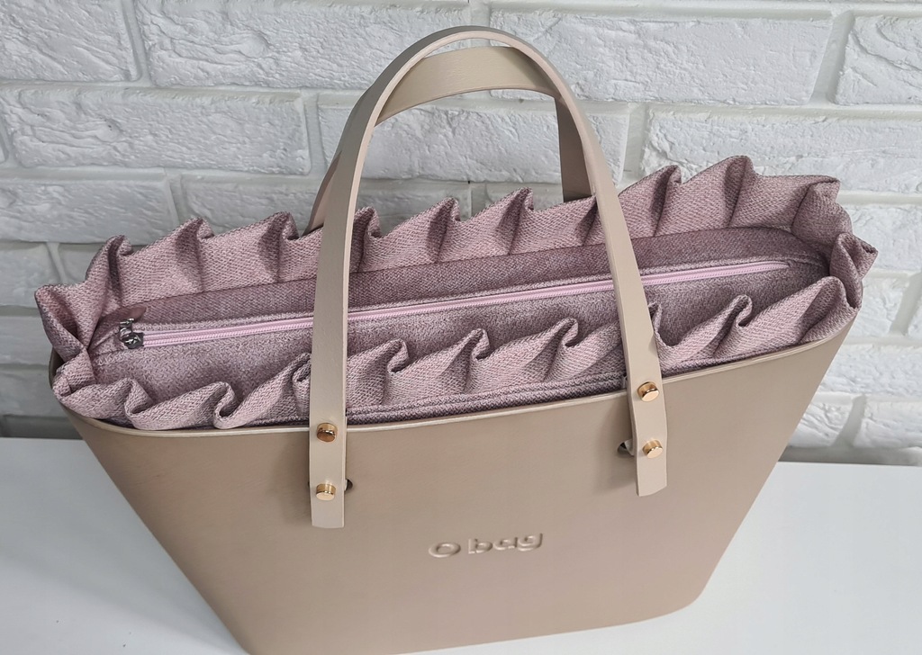 Organizer Obag Standard Pudrowy Róż Sztywny Falbanki - 14735451391 - oficjalne archiwum Allegro