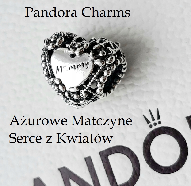 PANDORA oryginaln Ażurowe Matczyne Serce z Kwiatów - 12460561207 ...