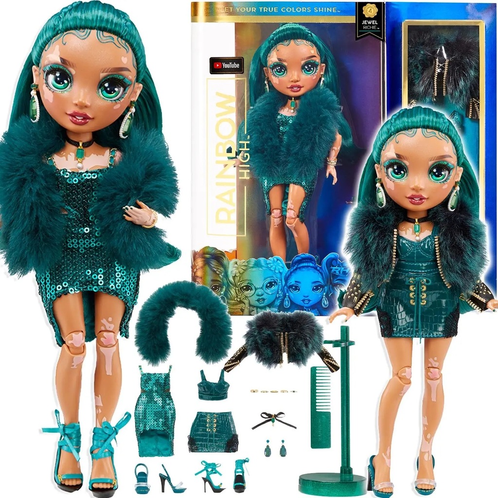 LALKA Rainbow High Jewel Richie S4 Zielona 578314 - 12209013536 ...