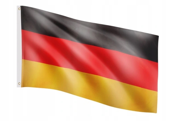 FLAGA NIEMIEC NIEMIECKA 150x90 CM NA MASZT NIEMCY - 13072489530 - oficjalne archiwum Allegro