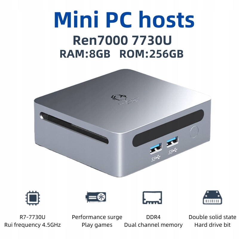 Mini PC Ren7000 7730U AMD Ryzen7 7730U RAM 8GB ROM 256GB Windows 10/11 ...