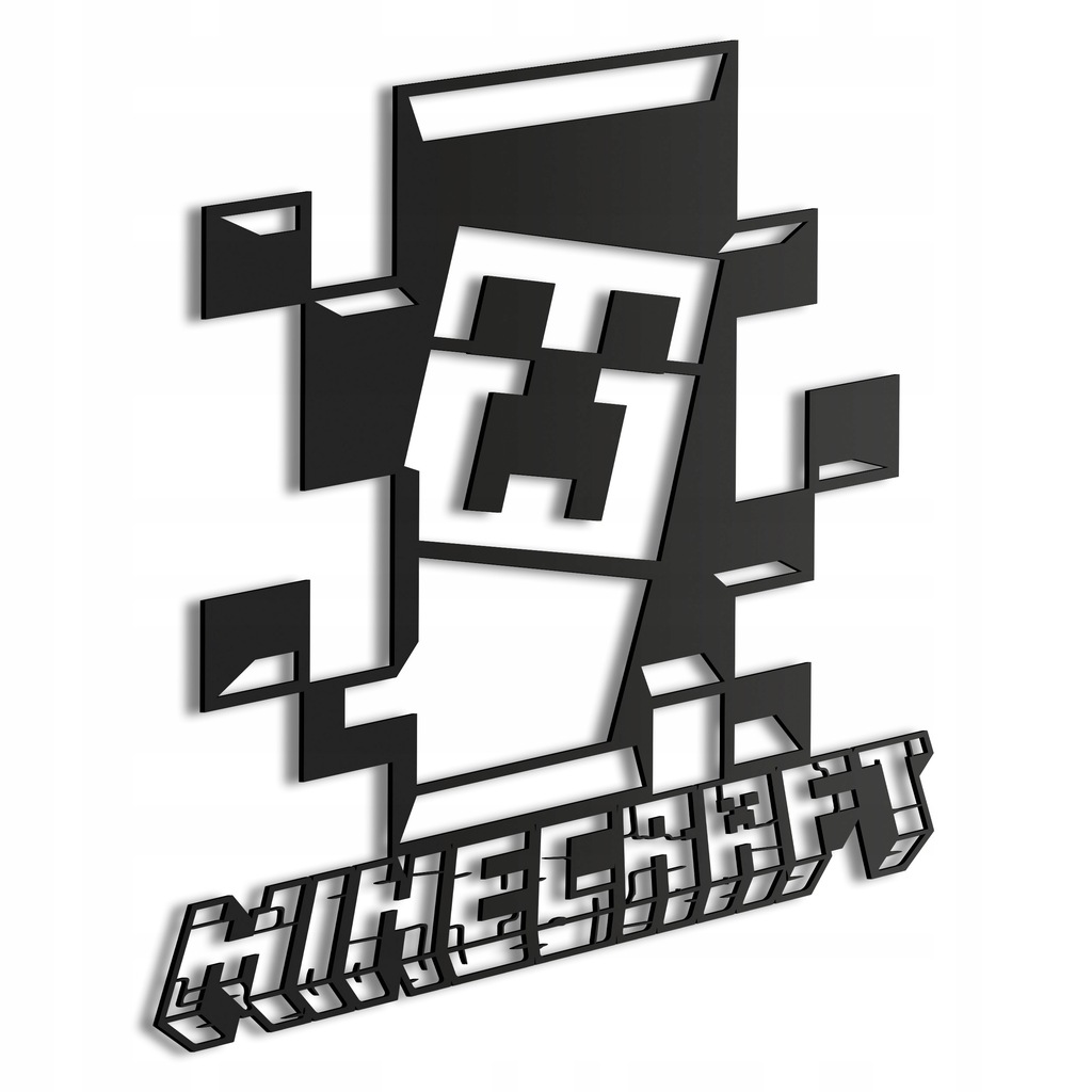 Obraz Drewniany 3D Kriper Minecraft Dekoracja Ścienna Prezent ...
