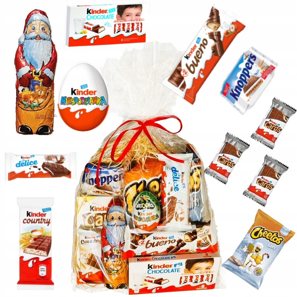 Zestaw słodyczy Kinder prezent paczka na Mikołaja - 12870657760 - oficjalne archiwum Allegro