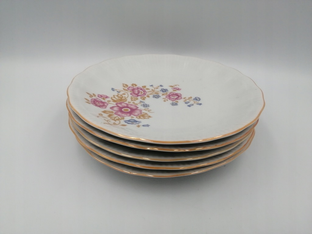 TALERZYKI DESEROWE PORCELANA WAŁBRZYCH TALERZE PRL - 11572649639 - oficjalne archiwum Allegro