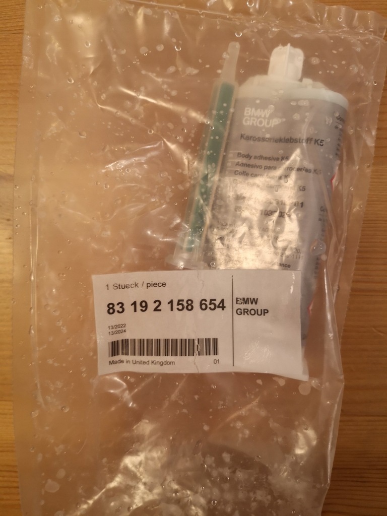 Oryginalny klej do nadwozia K5A BMW 83192157298 - 13101000766 ...