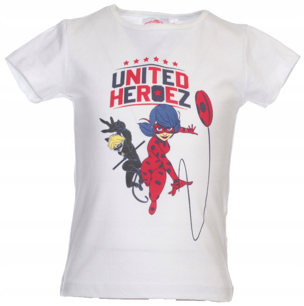 BIEDRONKA i kot MIRACULUM Koszulka T-shirty 128 - 12146144528 ...
