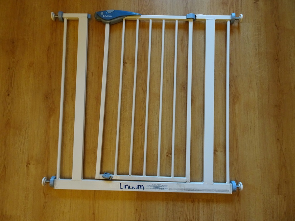 Barierka na drzwi schody Lindam rozporowa 75-81 cm - 14266097706 ...