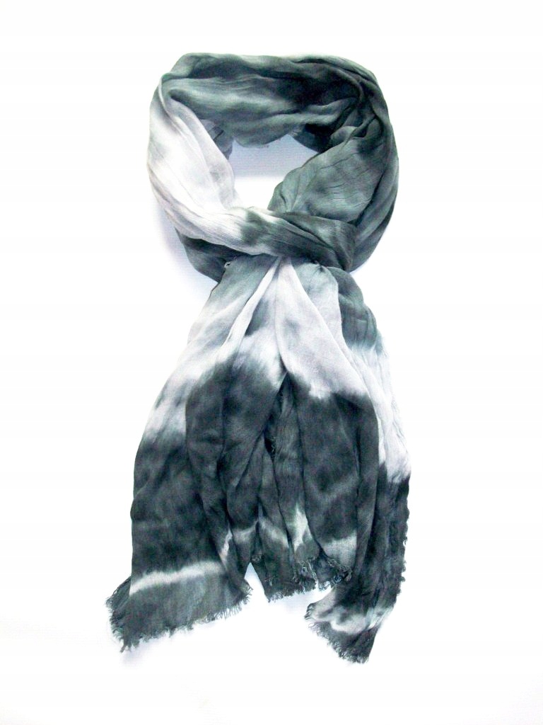 20788 SZAL DUŻY SIWY - BATIKOWY WZÓR 200 X 85 cm - 12873178549 ...