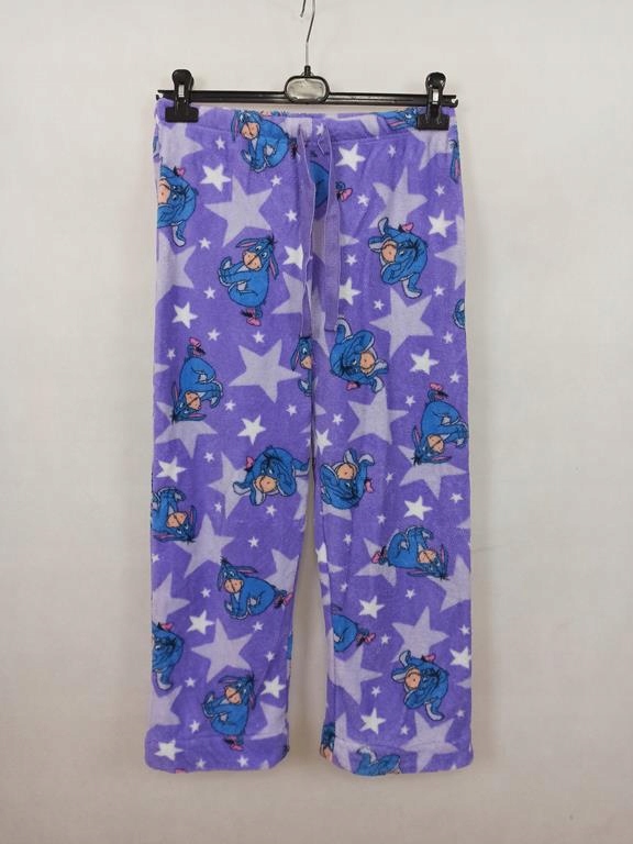 DISNEY, KŁAPOUCHY FIOLETOWE CIEPŁE SPODNIE OD PIŻAMY DAMSKIE MISIA r. M - 14803373881 ...
