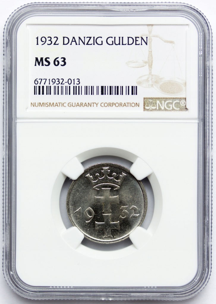 Wolne Miasto Gdańsk, 1 gulden 1932, NGC MS63 - 15226678064 - oficjalne archiwum Allegro