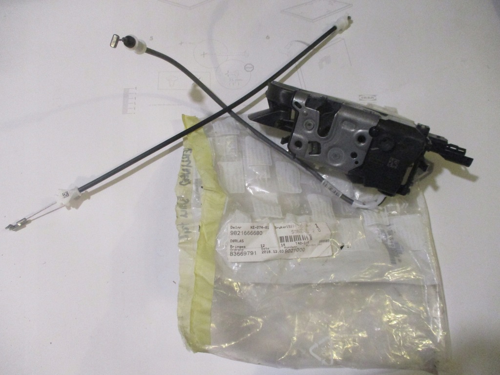 BERLINGO PARTNER II ZAMEK DRZWI TYŁ 9821666680 PŃ - 11685250825 ...