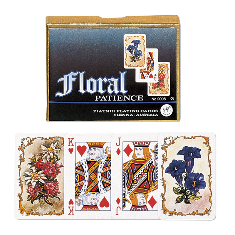 Piatnik Karty do gry 2 talie pasjansowe Kwiaty - 12559839388 - oficjalne archiwum Allegro