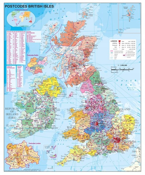 Anglia mapa ścienna w ramie drewnianej - 11953624384 - oficjalne ...