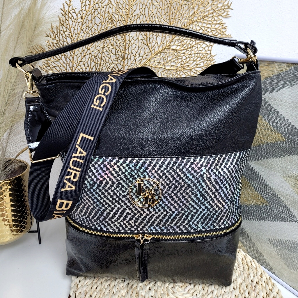 LAURA BIAGGI TOREBKA TORBA SHOPPER WOREK blue - 11917859037 - oficjalne archiwum Allegro