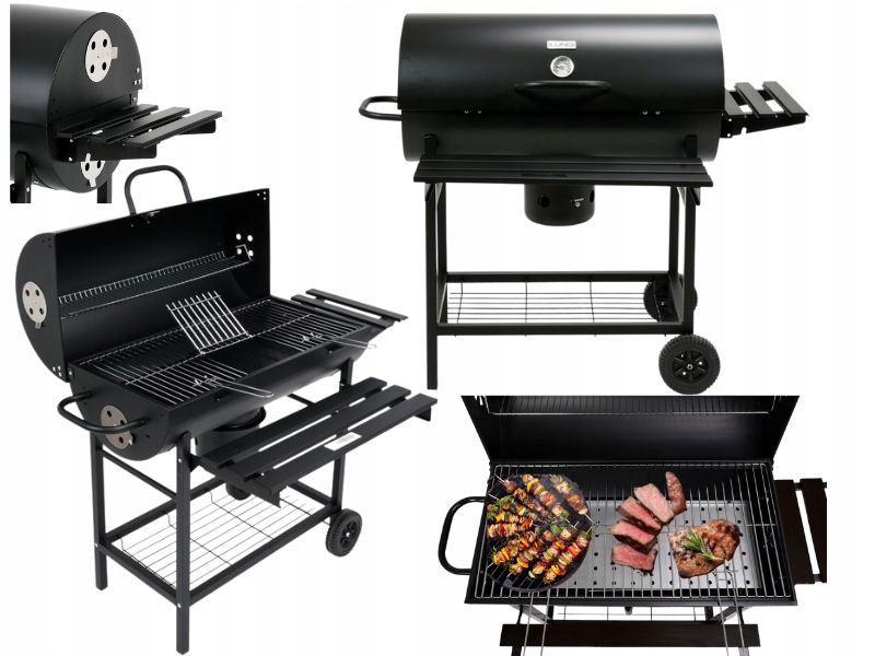 GRILL GRIL WĘGLOWY POKRYWA POPIELNIK OGRODOWY DUŻY - 12303249339 ...