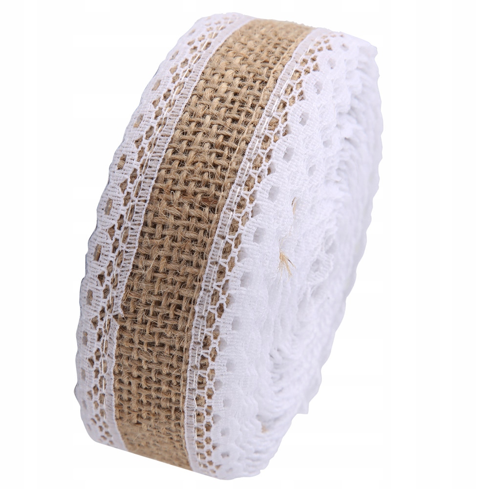 Jutowa wstążka koronkowa juta rzemieślnicza - 12896704066 - oficjalne ...