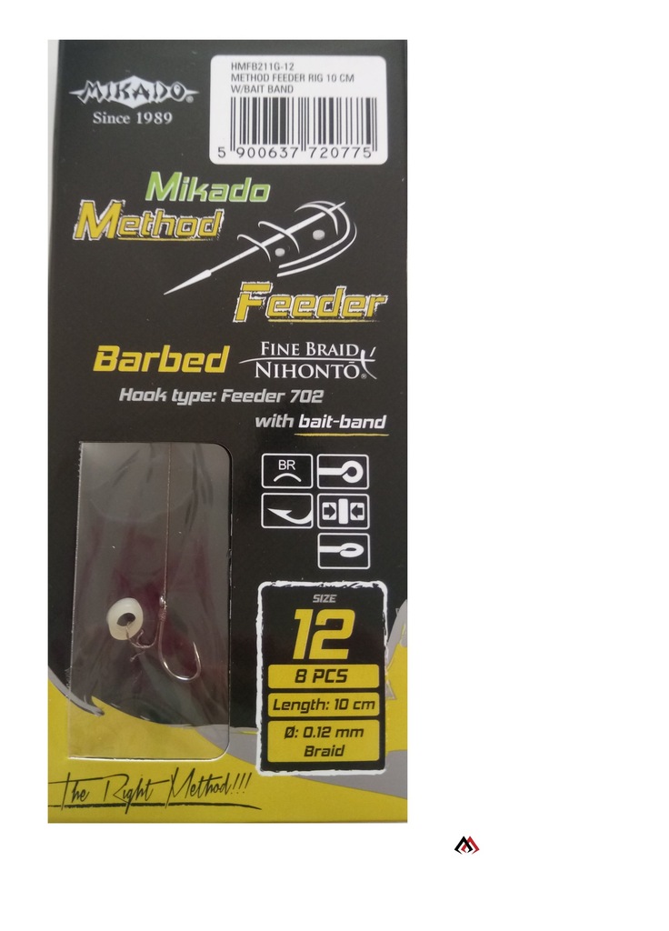MIKADO HACZYKI METHOD FEEDER PRZYPONY Z GUMKĄ NR12 - 7216298346 - oficjalne archiwum Allegro