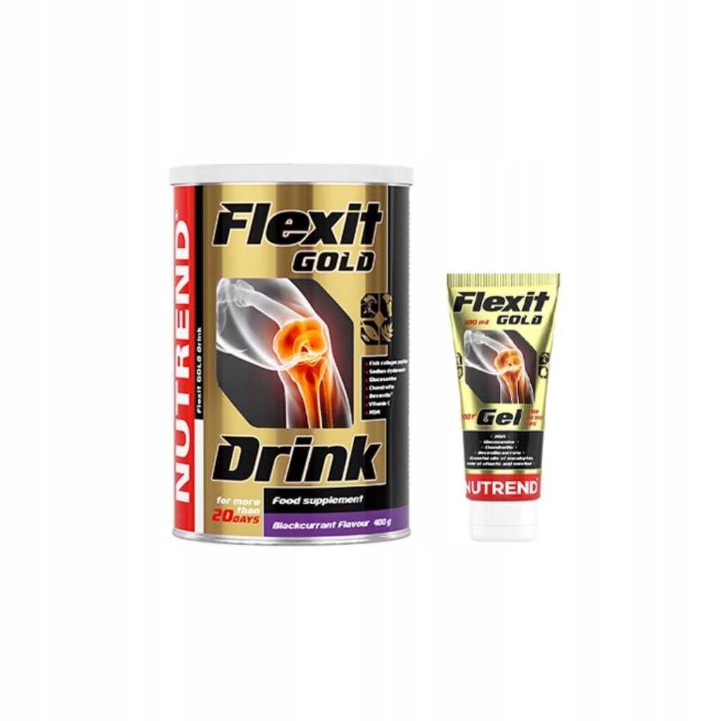 ZESTAW NUTREND Flexit Drink Gold + Flexit Gold Gel - 12260647841 ...