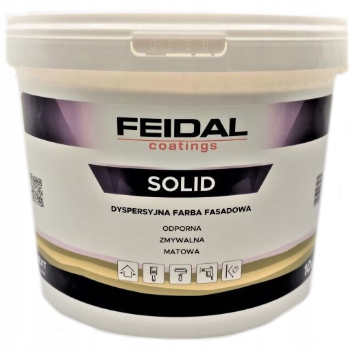 Farba Elewacyjna Fasadowa Zewnętrzna Biała 10L - 6253397849 - oficjalne ...