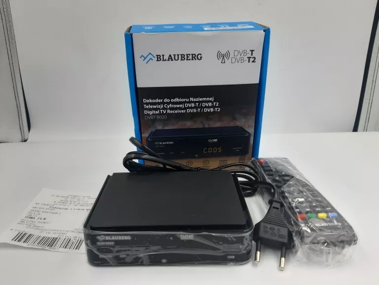 DEKODER DVBT 2 BLAUBERG B020 KOMPLET JAK NOWY - 12345421682 - oficjalne archiwum Allegro