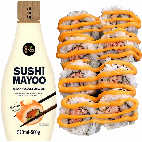 Kremowy Sos Do Sushi Majonez Mayoo 520ml ALL GROO - 10753267249 ...
