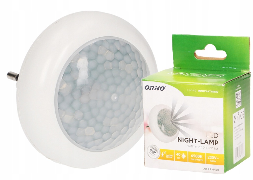 LAMPKA NOCNA LED Z CZUJNIKIEM RUCHU DO GNIAZDKA - 13049531484 - oficjalne archiwum Allegro