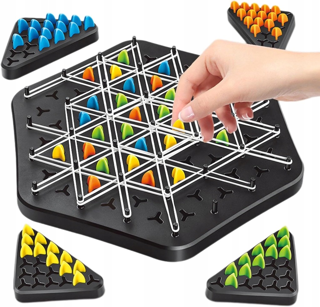 TRIANGLE CHESS BOARD GAME, BOARD GAME FOR FAMILY PARTY WITH KIDS AND ...