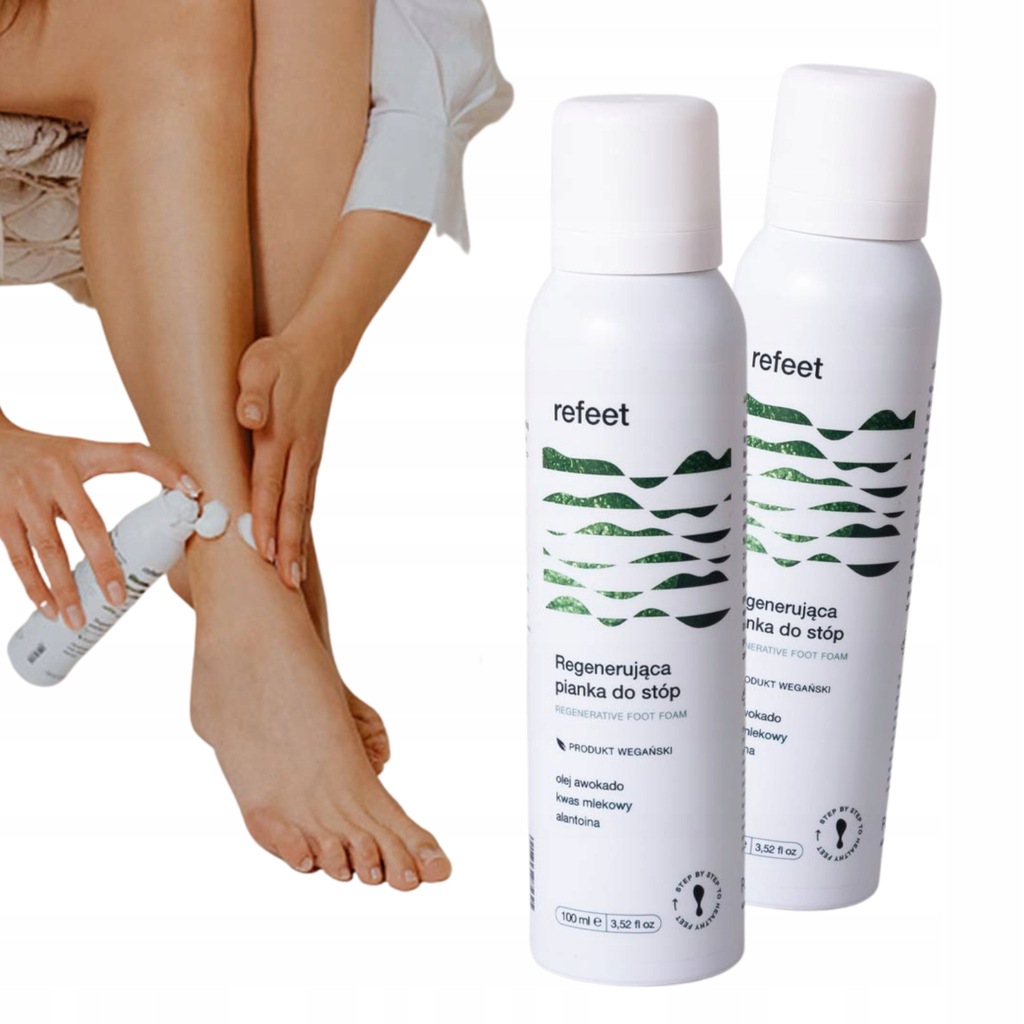 Zestaw Refeet 2x PIANKA DO STÓP Nawilżenie i Regeneracja MOCZNIK 10% ...