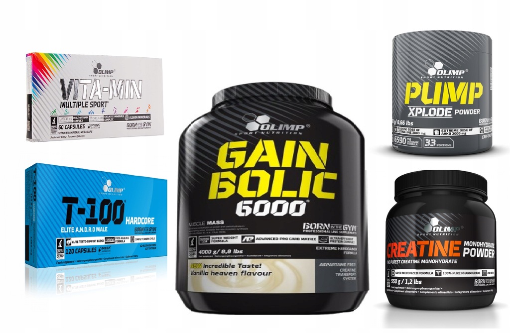 OLIMP MEGA ZESTAW TEŚĆ GAINER CREATYNA WITAMINY - 7713518978 ...