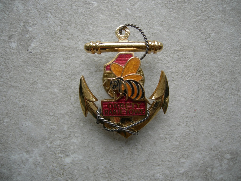 ODZNAKA WOJSKOWA MARYNARKA WOJENNA OKRĘTY RAKIETOWE NUMER ...