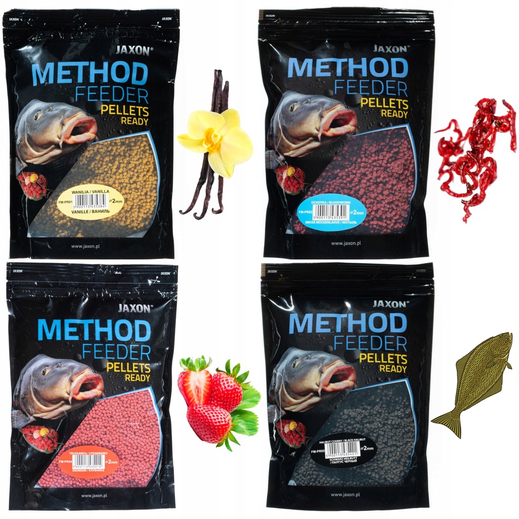 Mix 4x GOTOWY PELLET 2mm METHOD FEEDER Jaxon - 11957800403 - oficjalne ...