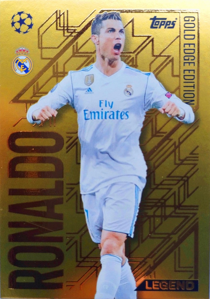 TOPPS MATCH ATTAX 2024-2025 GOLD EDGE EDITION LEGEND GE 7 RONALDO REAL ...