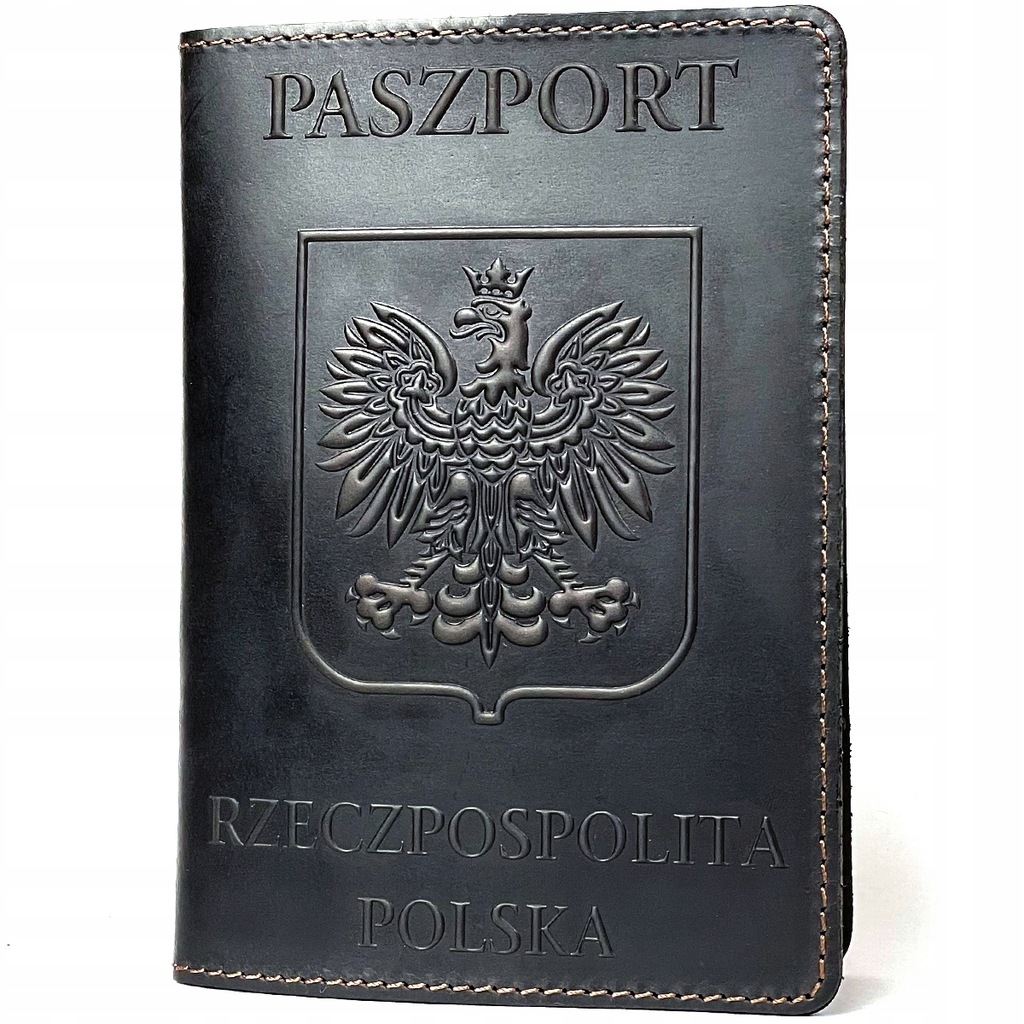 Okładka na paszport Polska skórzana brązowa - 12278645082 - oficjalne archiwum Allegro