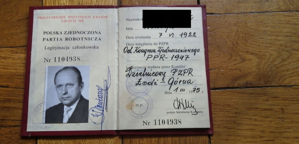 Legitymacja PZPR Harcmistrz z KBW - 14284294343 - oficjalne archiwum ...
