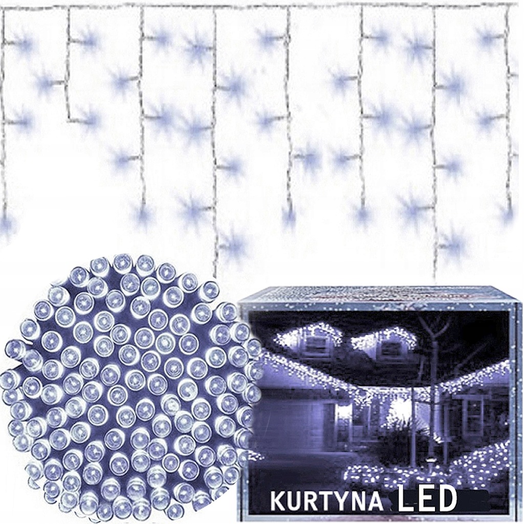 SOPLE 500 LED LAMPKI CHOINKOWE Białe zimne Flash - 12822700340 ...