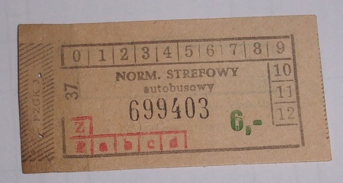 stary bilet autobusowy antyk z PRL nieskasowany !! - 14268744014 - oficjalne archiwum Allegro