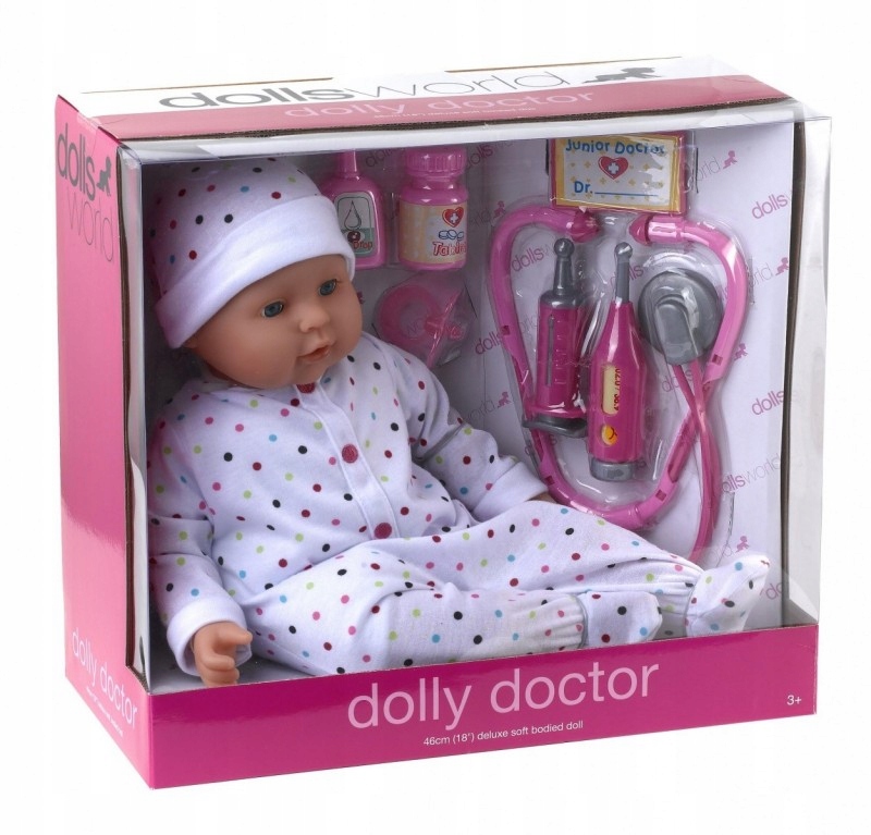 ZABAWKA LALKA BOBAS 46CM DOLLY DOCTOR NA PREZENT - 8854057685 ...