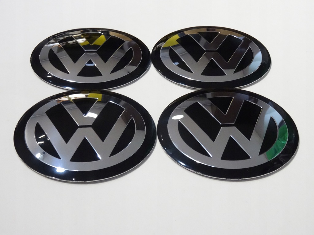 Aluminiowa naklejka na dekielki VOLKSWAGEN VW 90mm - 12217103683 ...