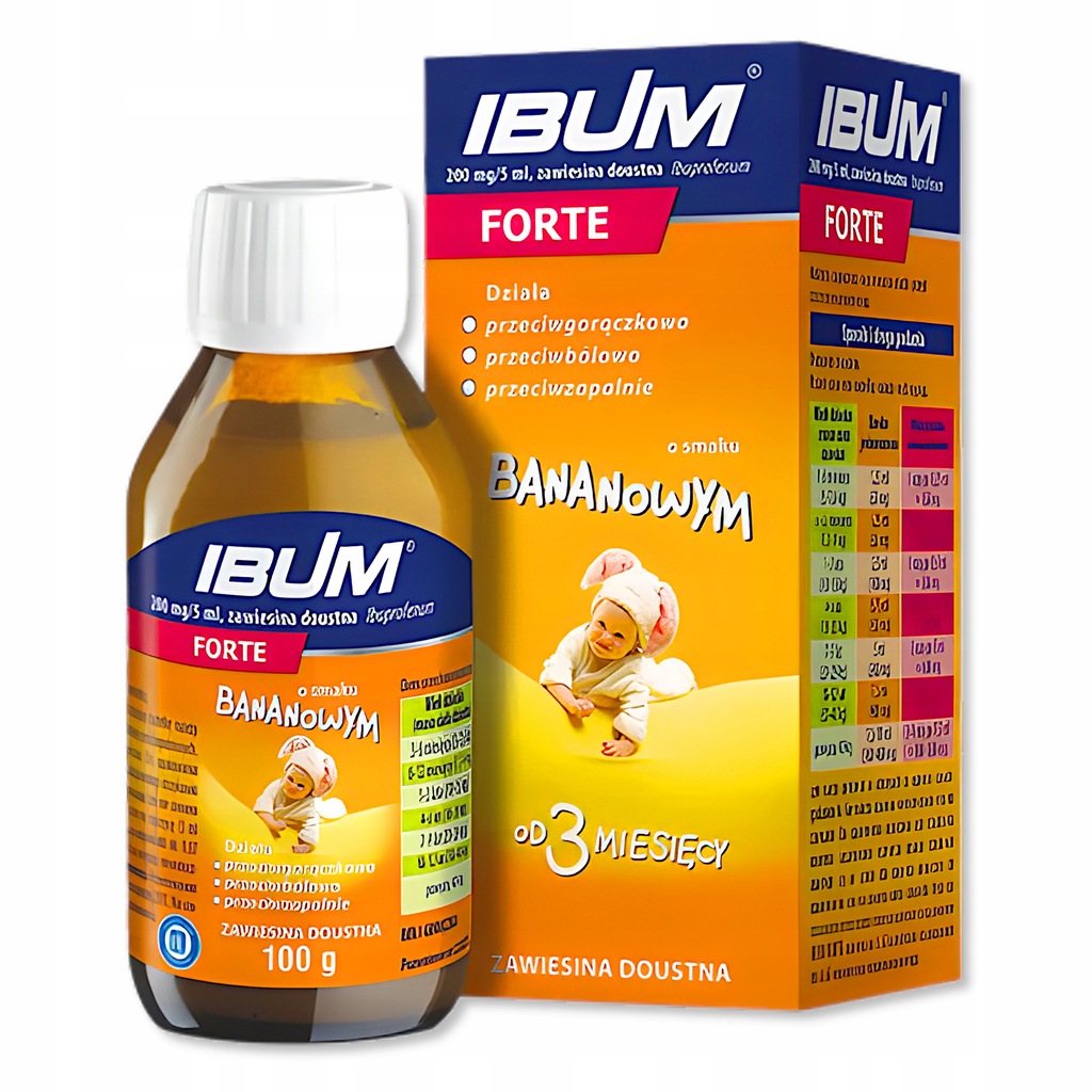 Ibum Forte zawiesina 100g Ból Gorączka - 13097734910 - oficjalne ...