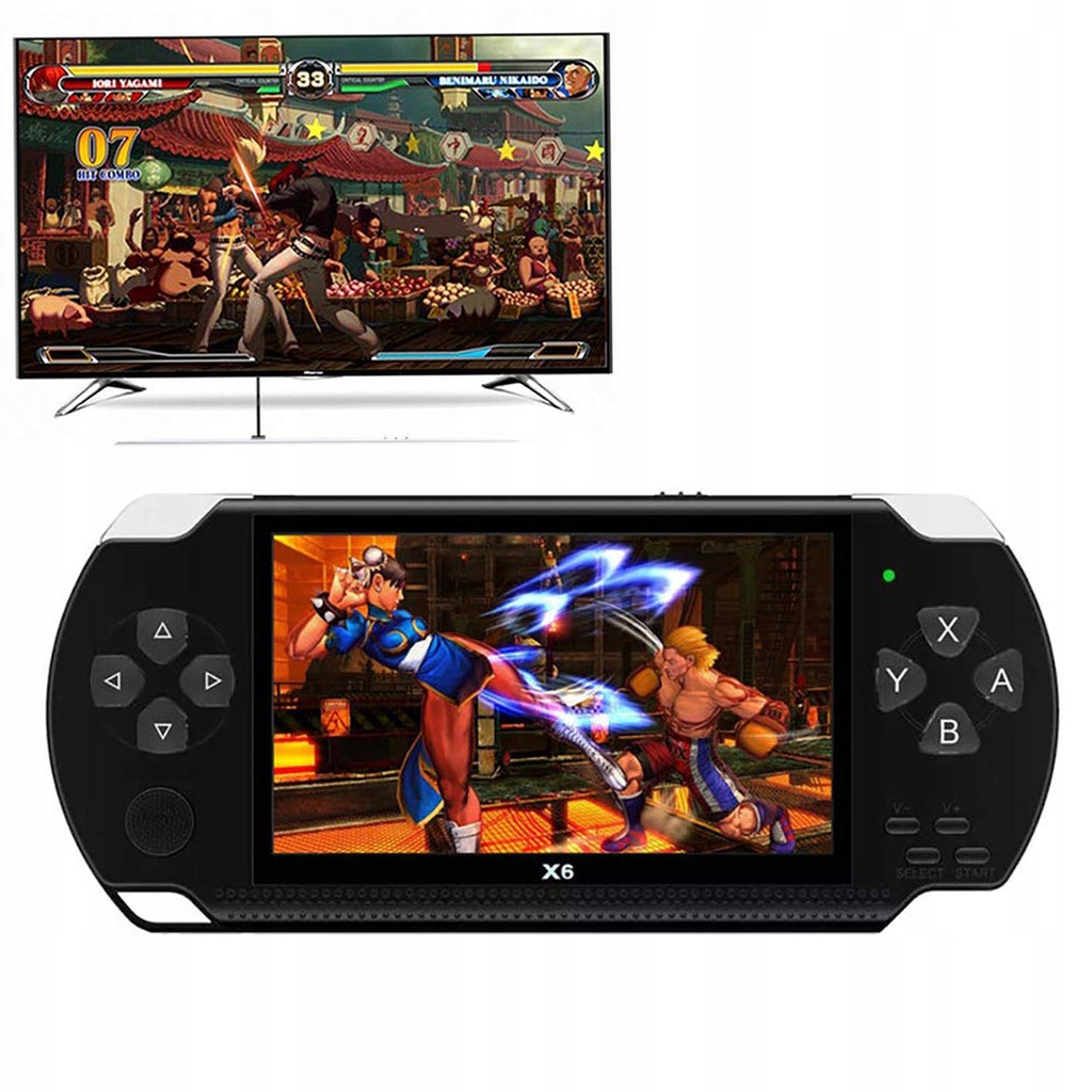 KONSOLA PRZENOŚNA X6 - 1000 GIER 8 GB PSP RETRO - 12774509821 ...