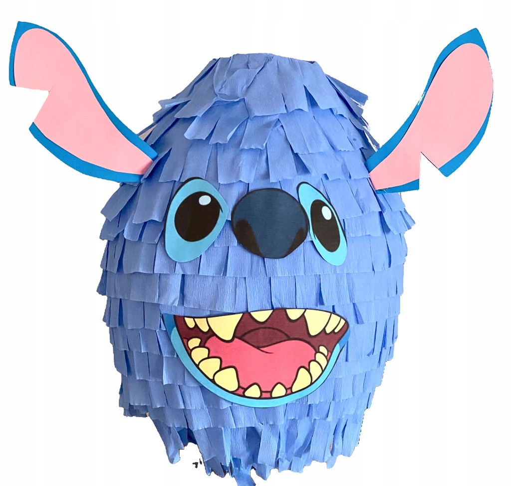 DUŻA PINIATA URODZINOWA kij maska STICH XL 85 CM - 14914232739 ...