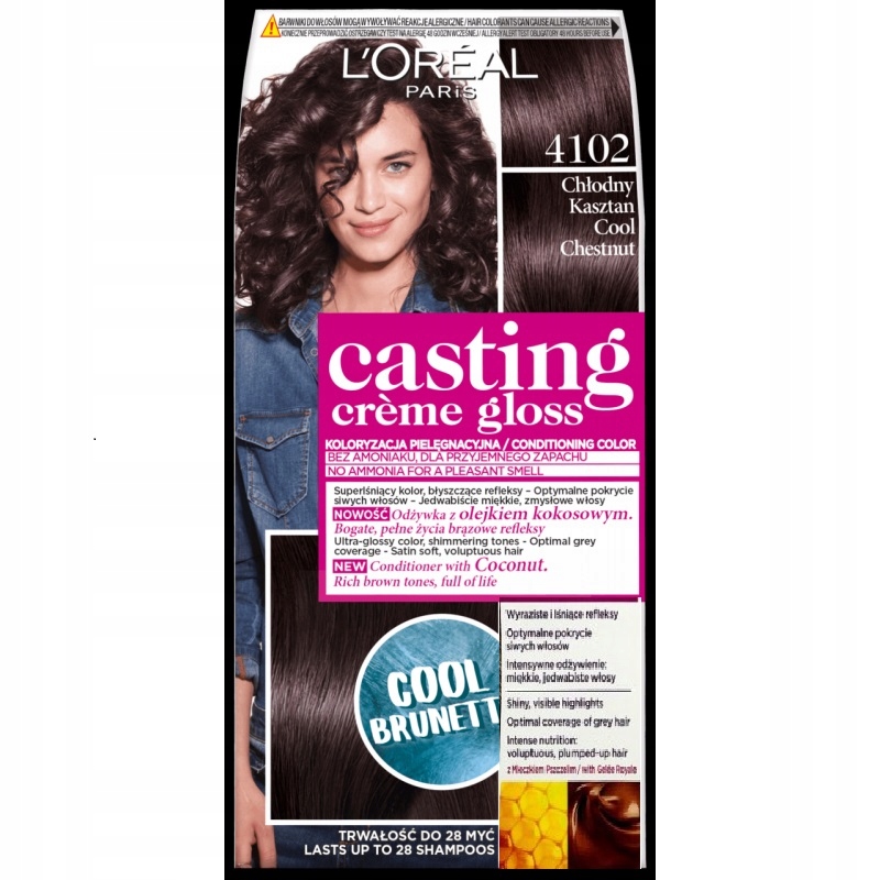 LOREAL CASTING CREME GLOSS 4102 chłodny kasztan - 10150987897 ...