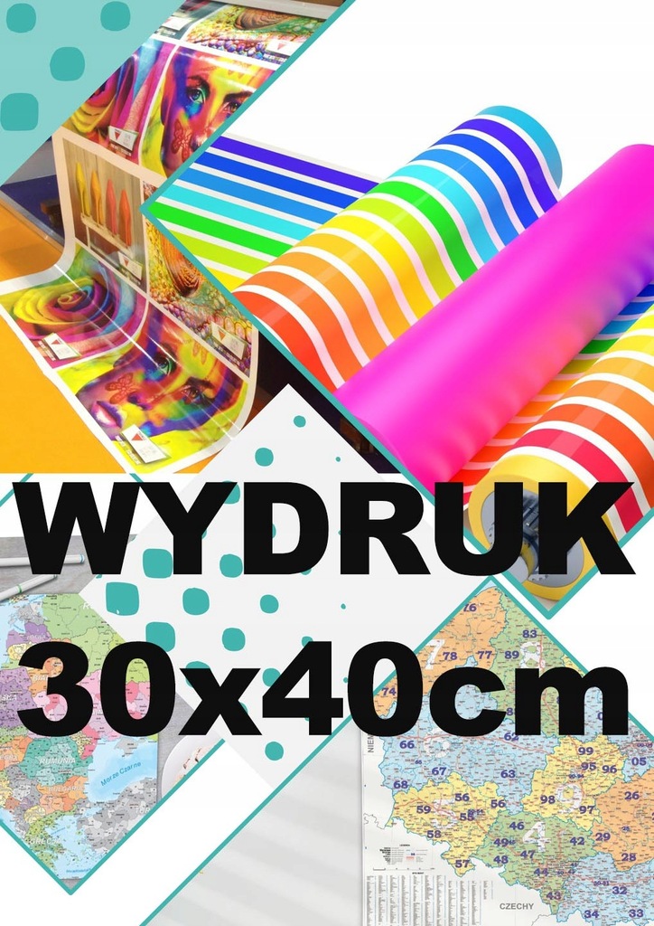 WYDRUK DRUK 30x40cm PLAKAT PLAKATY 200G KOLOR - 13341452288 - oficjalne archiwum Allegro
